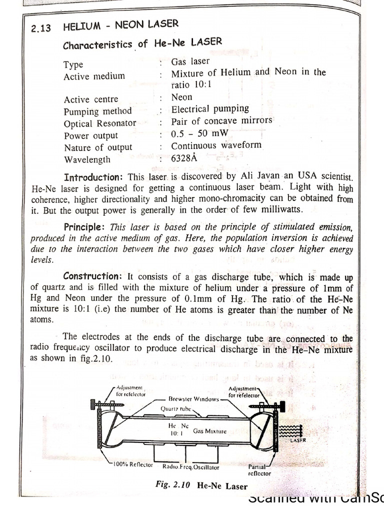 Helium Neon laser | PDF