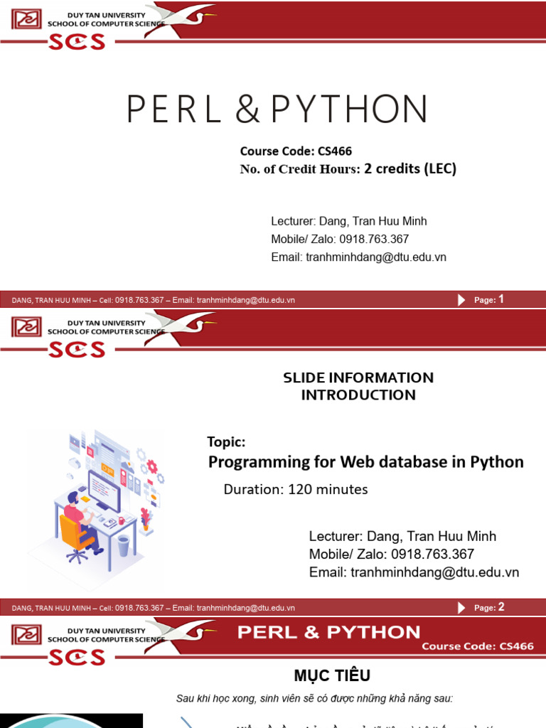 CS466 - Perl & Python - 2024SU - Lecture Slide - 9 | PDF