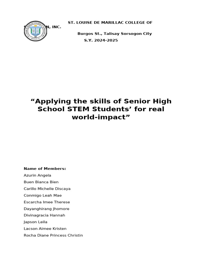 STEM Skills Impact Survey Report | PDF