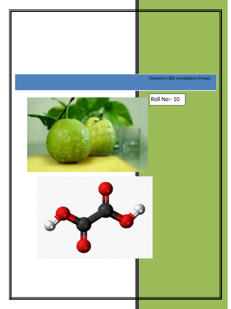 Chemistry Investigatory Project | PDF | Chemistry | Chemical Substances