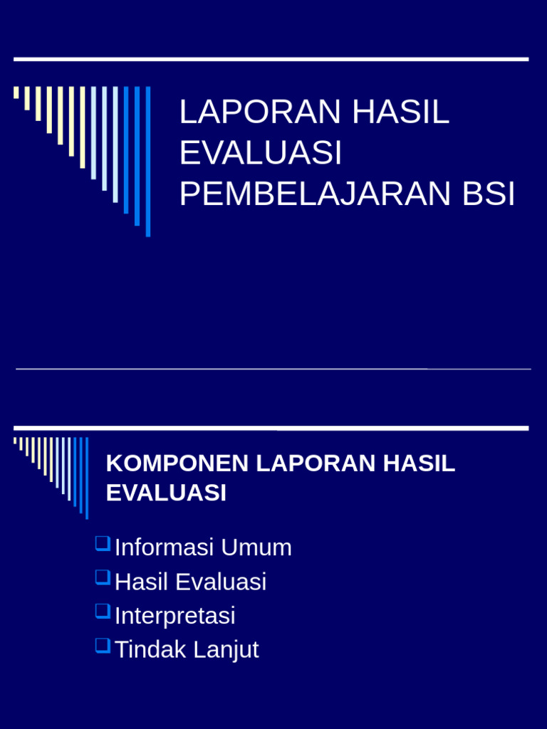 8. LAPORAN HASIL EVALUASI (1) | PDF