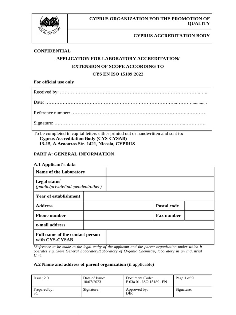 F 03a.01 APPLICATION FOR ACCREDITATION-EXT-ISO 15189_2022-10.07.23 ΕΝ ...