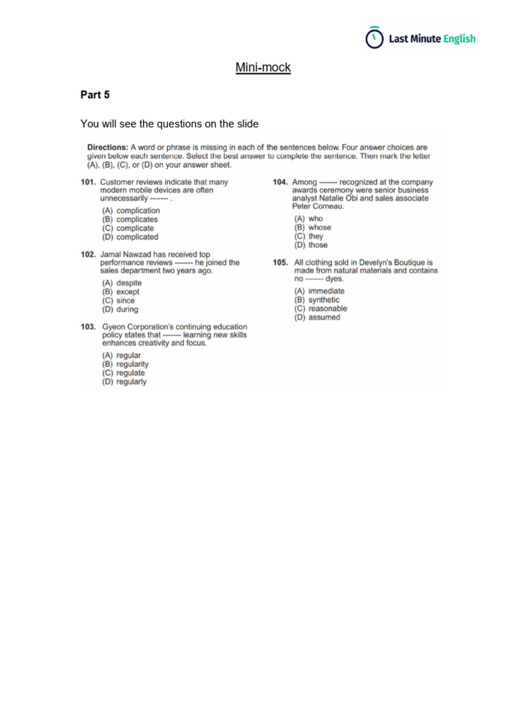 Exam Preparation Slides | PDF