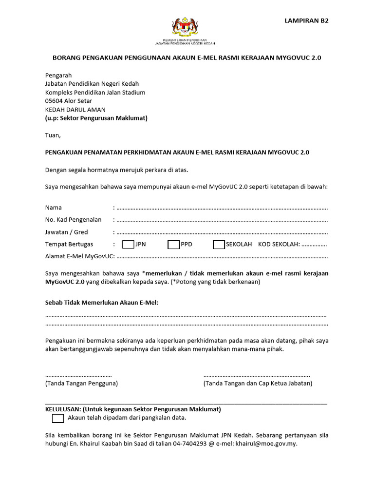 B2 - Pemadaman Akaun E-Mel | PDF