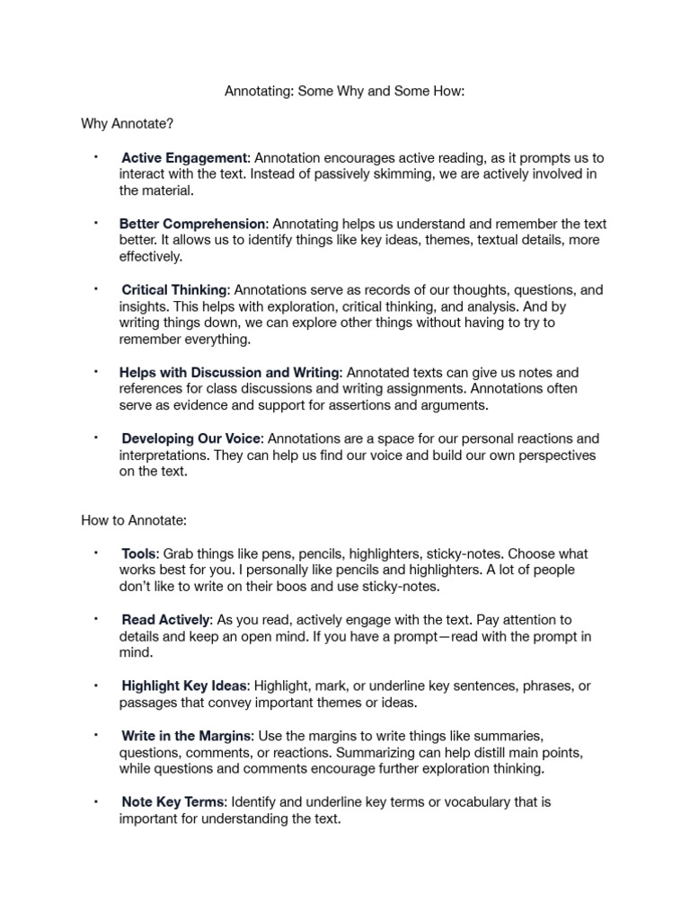 Annotating +a+Simple+Guide+for+Why+and+How + | PDF | Annotation ...