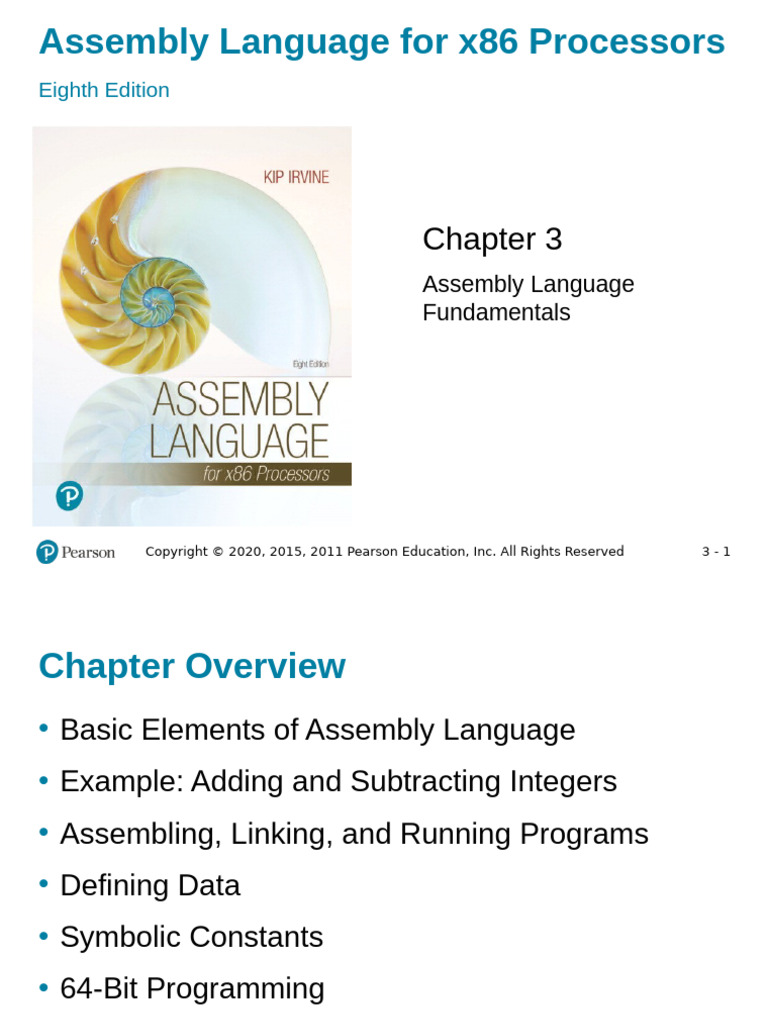 03 Irvine Lecture PPT Ch03 | PDF | Assembly Language | Integer (Computer Science)