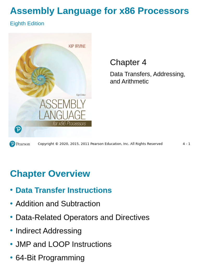 04 Irvine Lecture PPT Ch04 | PDF | Pointer (Computer Programming) | Assembly Language
