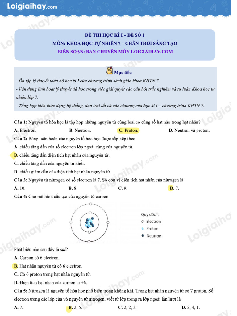 ĐỀ SỐ 1-KHTN | PDF