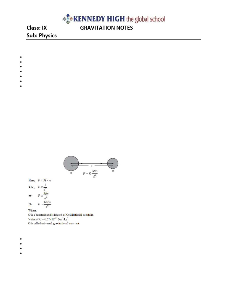gravitation (1) | PDF | Weight | Gravity