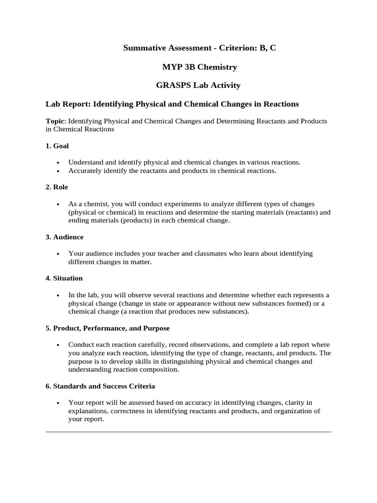 Myp 3b-Sa (Changes) 6-11-24 | PDF | Hypothesis | Validity (Statistics)