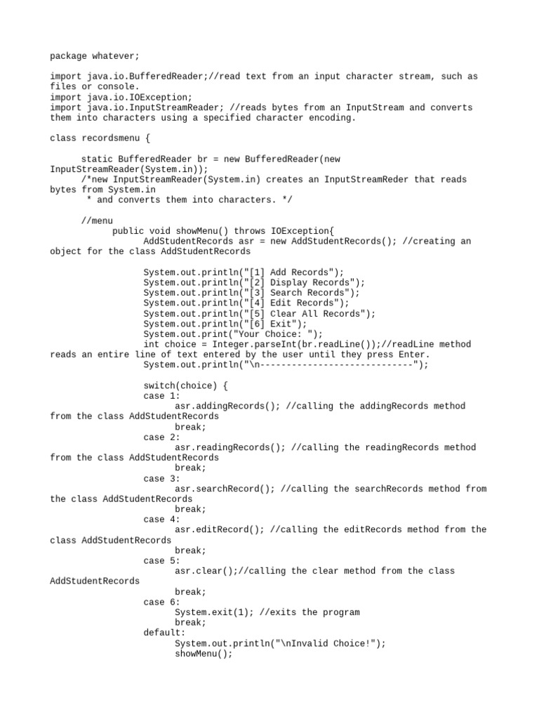 recordsmenu | PDF | Computing | Computer Programming