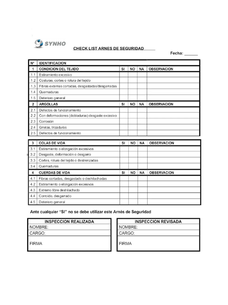 Check List ARNES | PDF