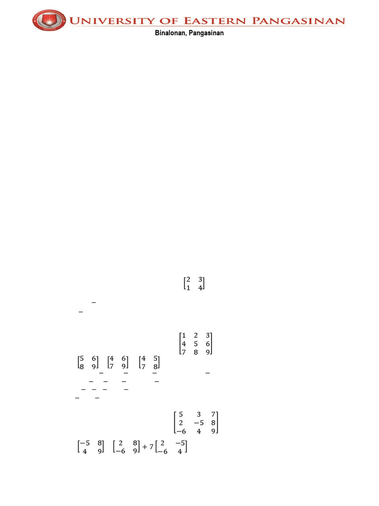 Linear Algebra Module 12 | PDF | Determinant | Matrix (Mathematics)
