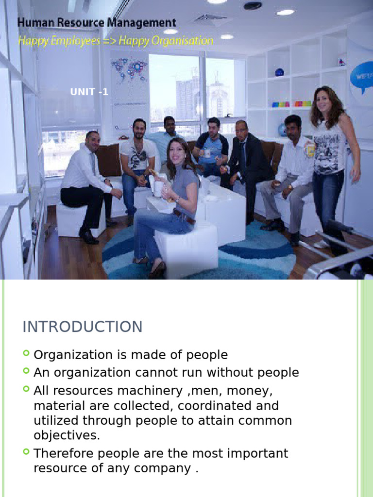 Human Resourse Management Unit 1 | PDF | Human Resource Management ...