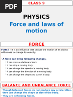 Class9 Force and Laws of Motion Numericals | PDF