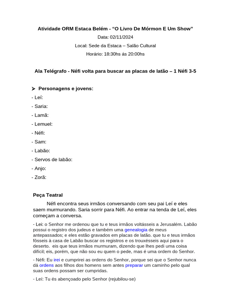 Atividade ORM Estaca Belém | PDF