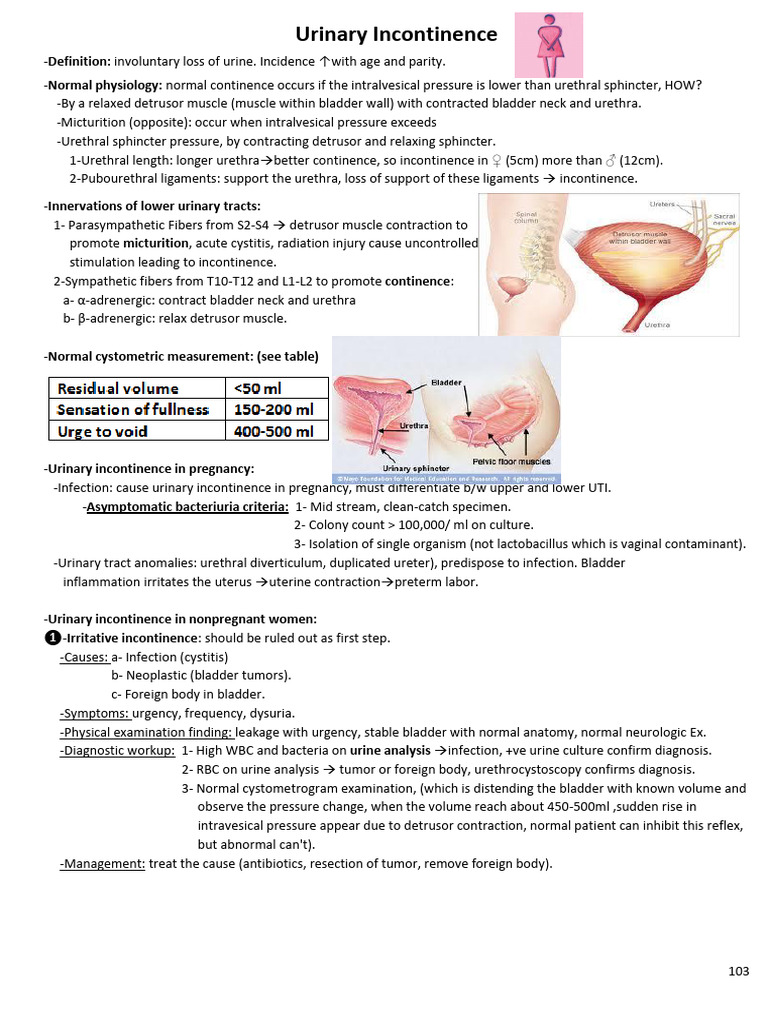 Urinary incontinence | PDF | Urinary Incontinence | Urinary Tract Infection