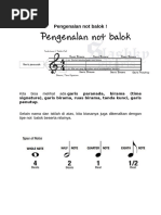 Dasar Not Balok (Nilai Not Dan Penjelasannya) | PDF