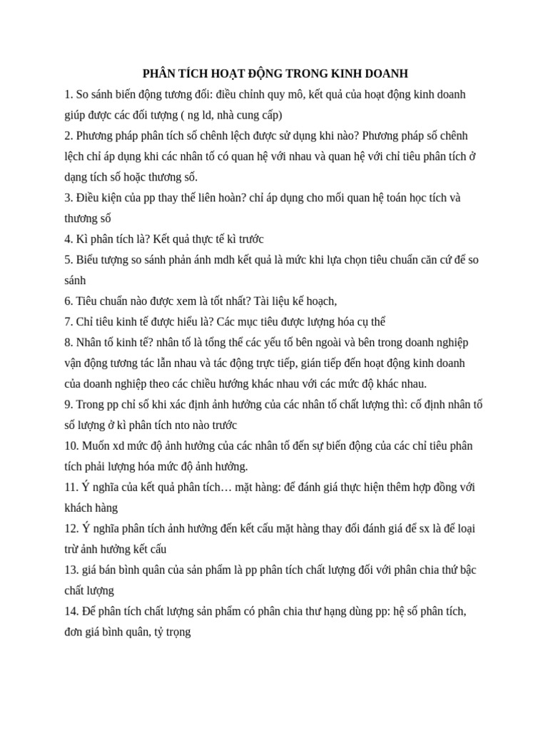 Trắc nghiệm PTHDKD | PDF