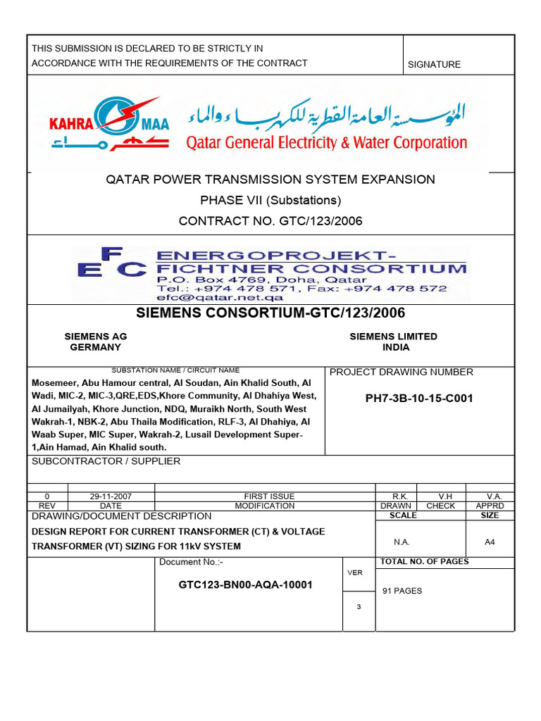 CT & VT SIZING | PDF | Electrical Resistance And Conductance ...