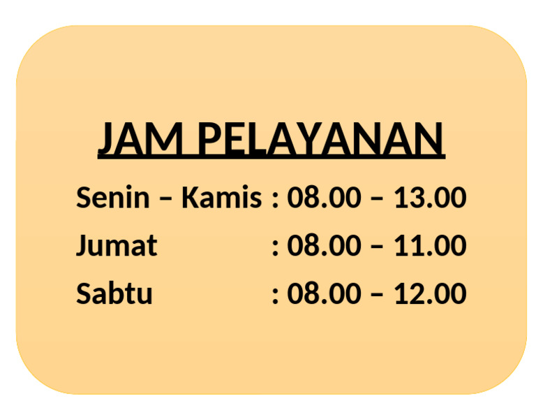 Jam Operasional | PDF