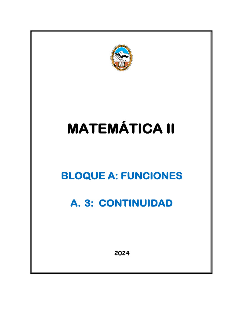 A.3 - Continuidad | PDF | Función continua | Función (Matemáticas)