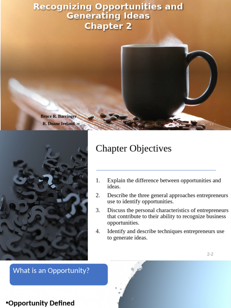 Chapter 2 Recognizing Opportunities and Generating Ideas | PDF | Entrepreneurship | Brainstorming