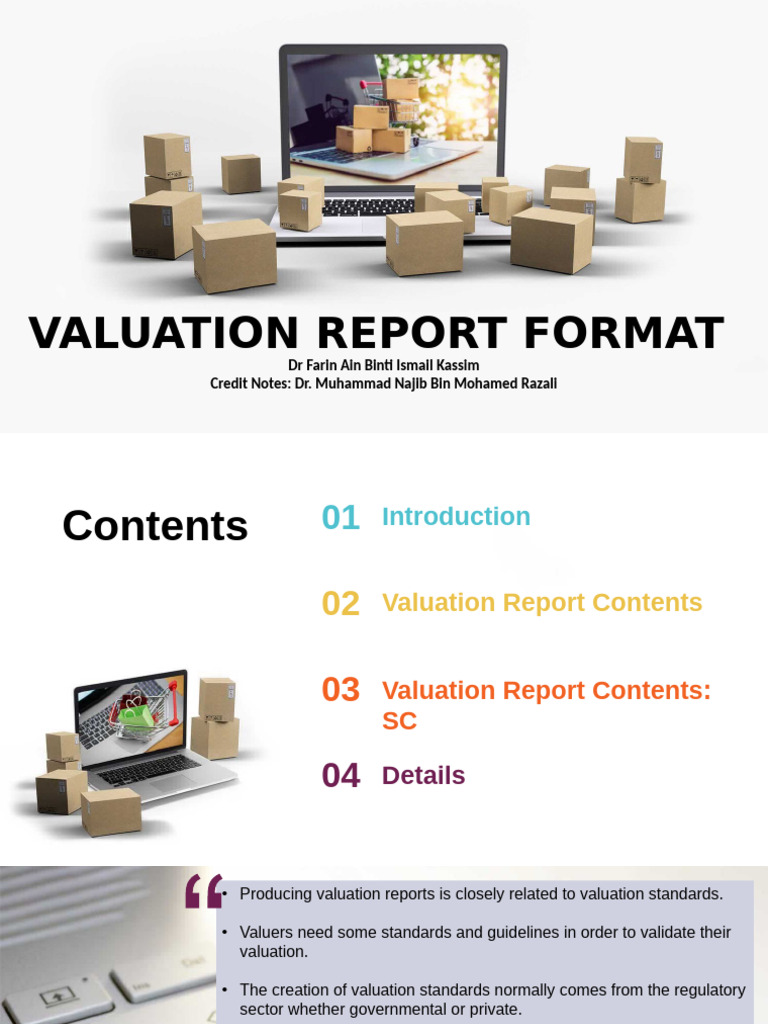 W3 - Valuation Report Format | PDF | Real Estate Appraisal | Valuation ...