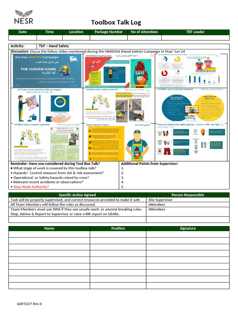 TBT - Hand Safety | PDF