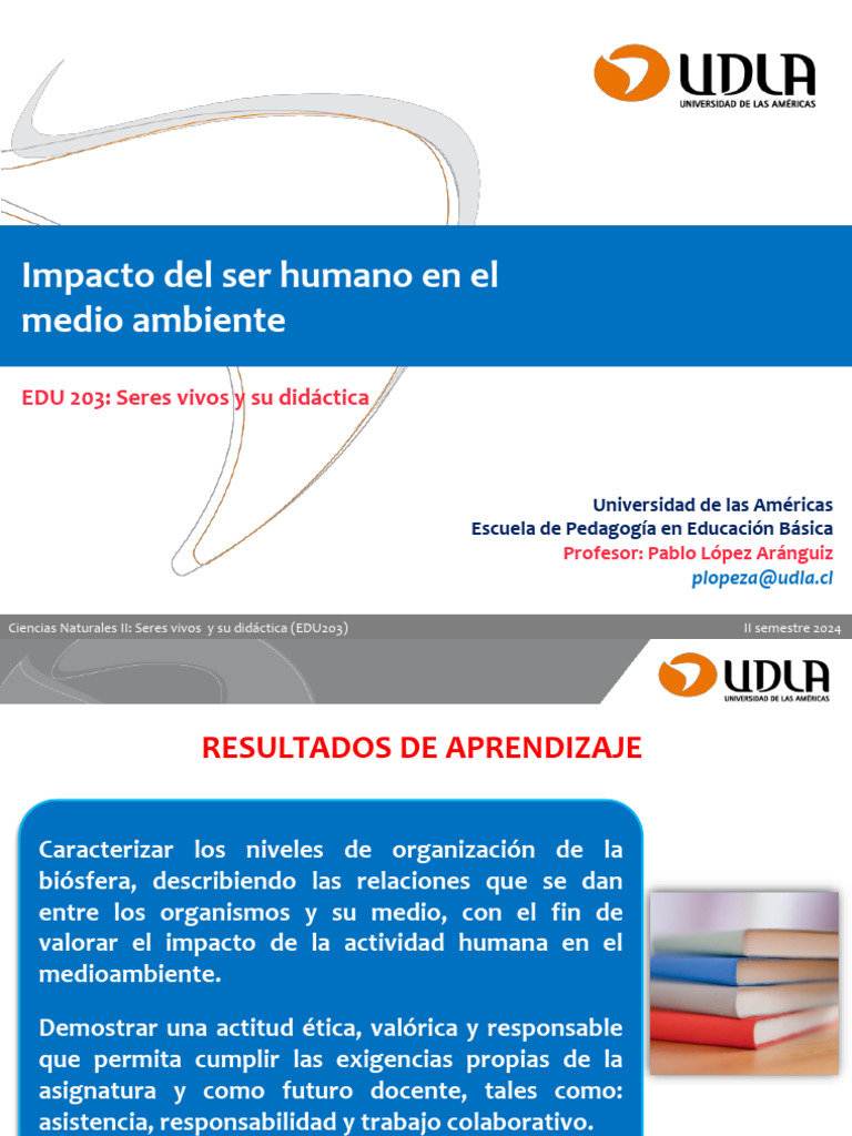 Impacto Humano en el Medio Ambiente | PDF | Ecosistema | Entorno natural
