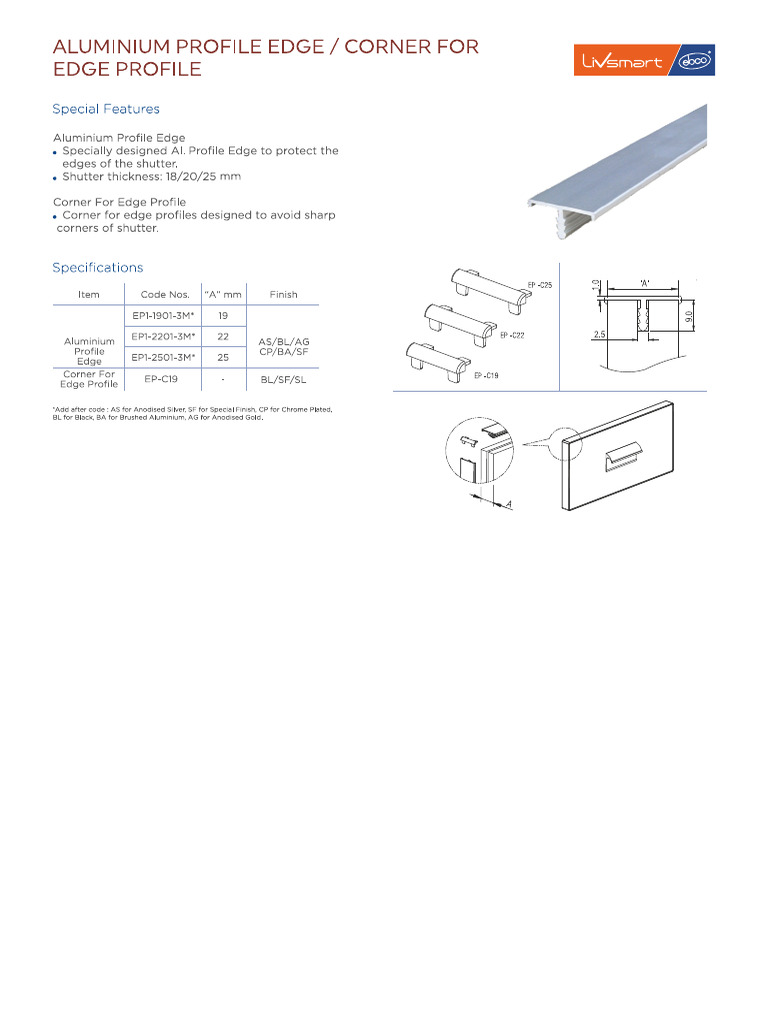 Aluminium Profile Edge | PDF