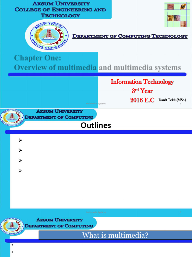 Chapter 1 Multimedia | PDF | Multimedia | Medical Imaging