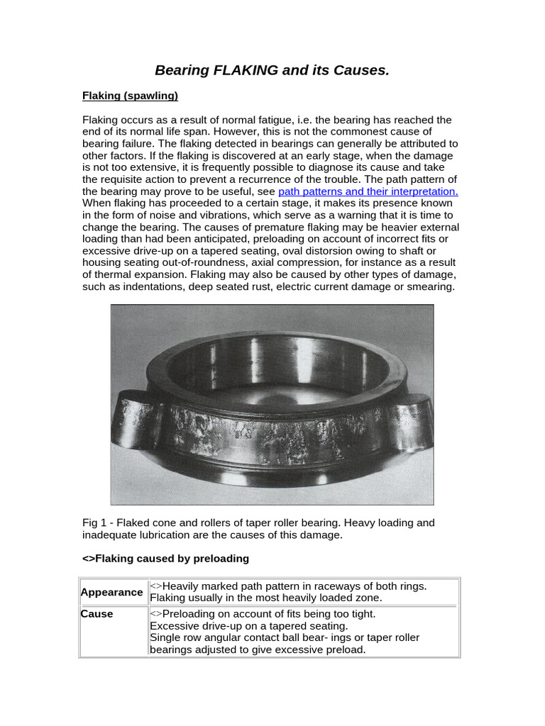 Bearing FLAKING and Its Causes | PDF | Bearing (Mechanical ...