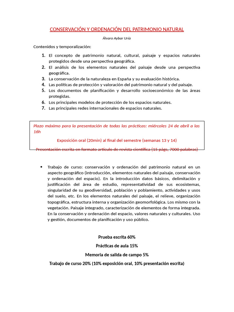 Apuntes Patrimonio Natural | PDF | Paisaje | Geomorfología