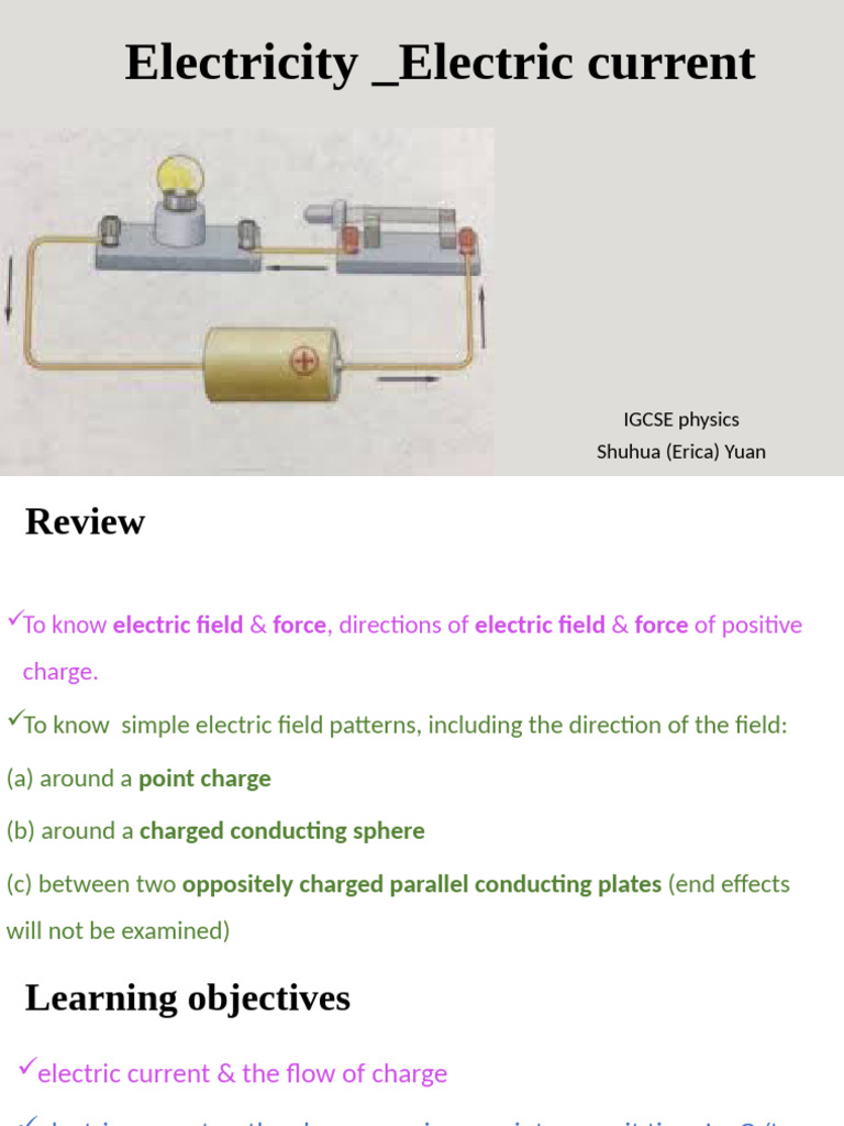 4th_celectric current | PDF | Electric Current | Electric Charge