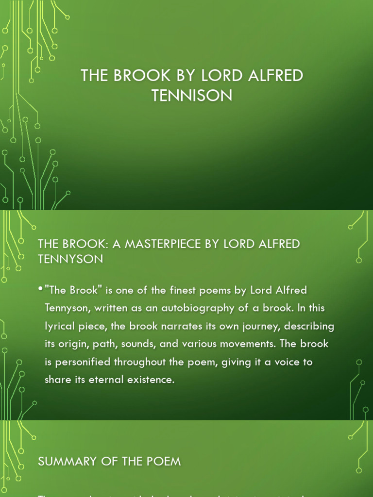 The Brook: Tennyson's Eternal Journey | PDF