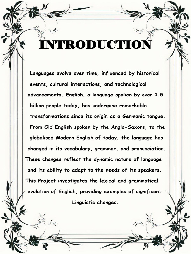 Evolution of the English Language | PDF