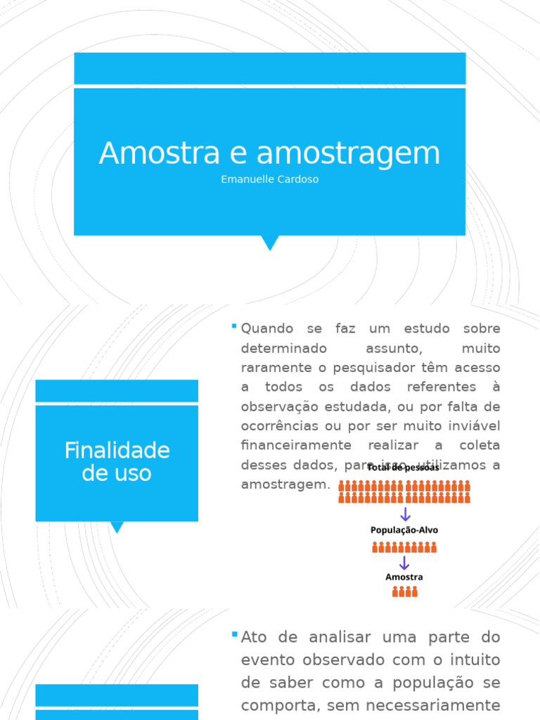Amostra e Amostragem | PDF | Amostragem (Estatística)