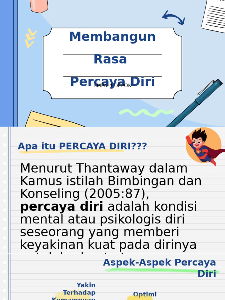 Materi PPT MEMBANGUN RASA PERCAYA DIRI | PDF