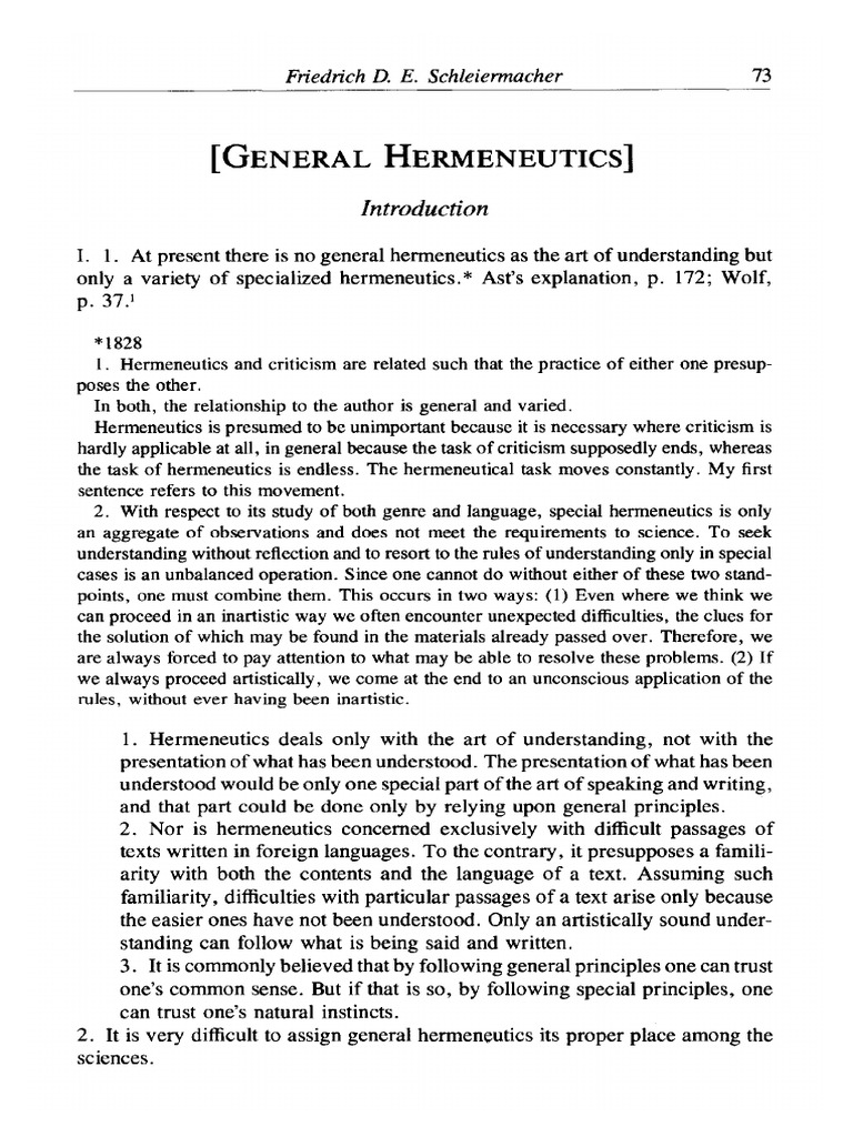 general hermeneutics (the hermeneutic reader) | PDF | Hermeneutics | Thought