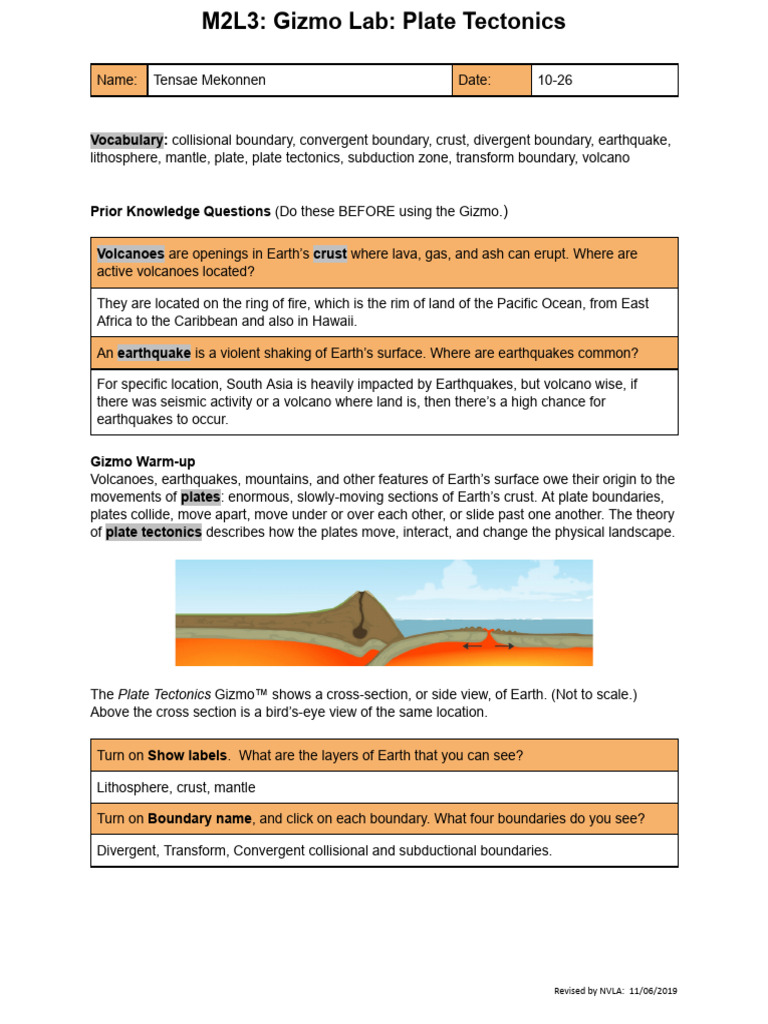 M2 L3 Plate Tectonics | PDF | Plate Tectonics | Volcano