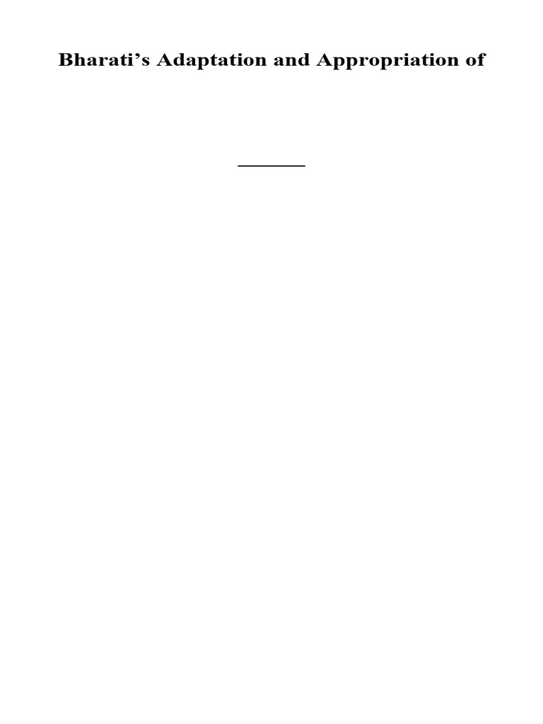 Bharathi's French Influence | PDF