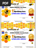 Spelling Bee Certificates Editable | PDF