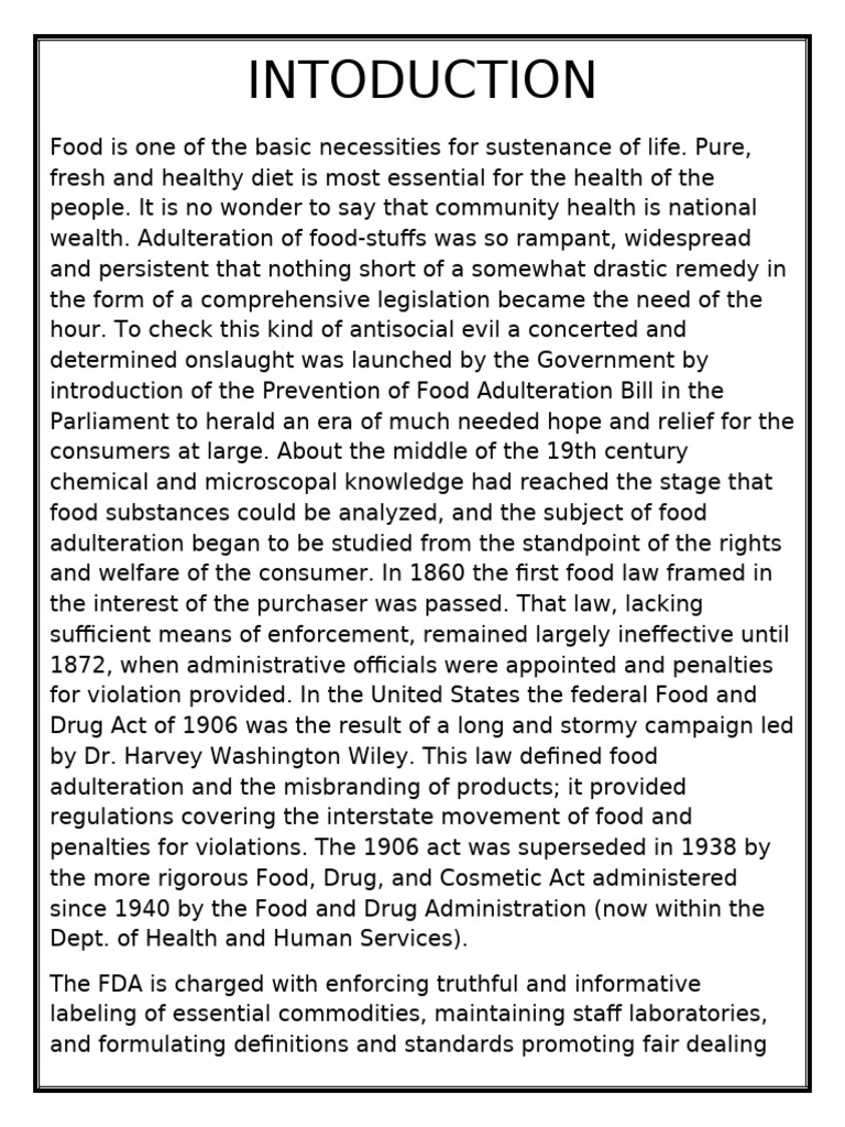 INTODUCTION | PDF | Food And Drug Administration | Chili Pepper INTODUCTION | PDF | Food And Drug Administration | Chili Pepper