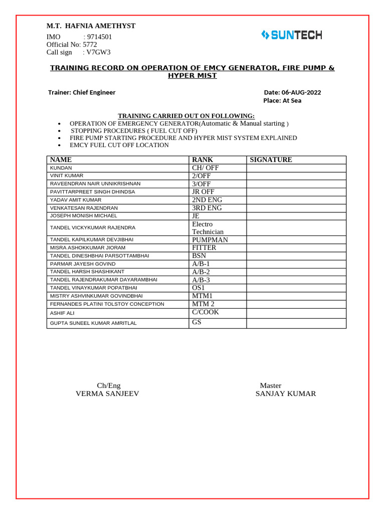 06 Emcy Gen Fire Pump and Hyper Mist | PDF