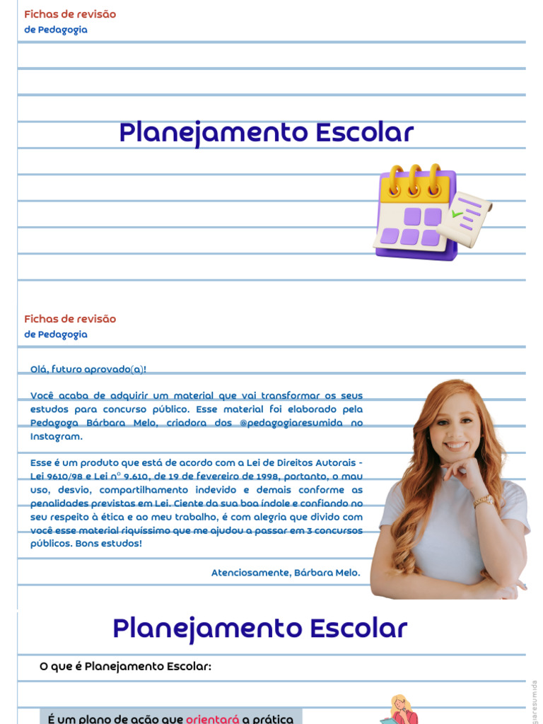 Planejamento--Escolar | PDF | Pedagogia | Planejamento