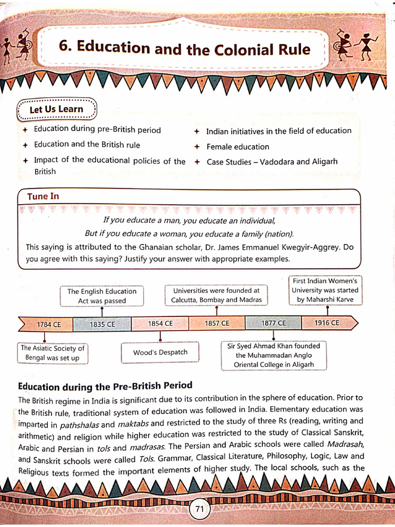 Education and Colonial Rule | PDF