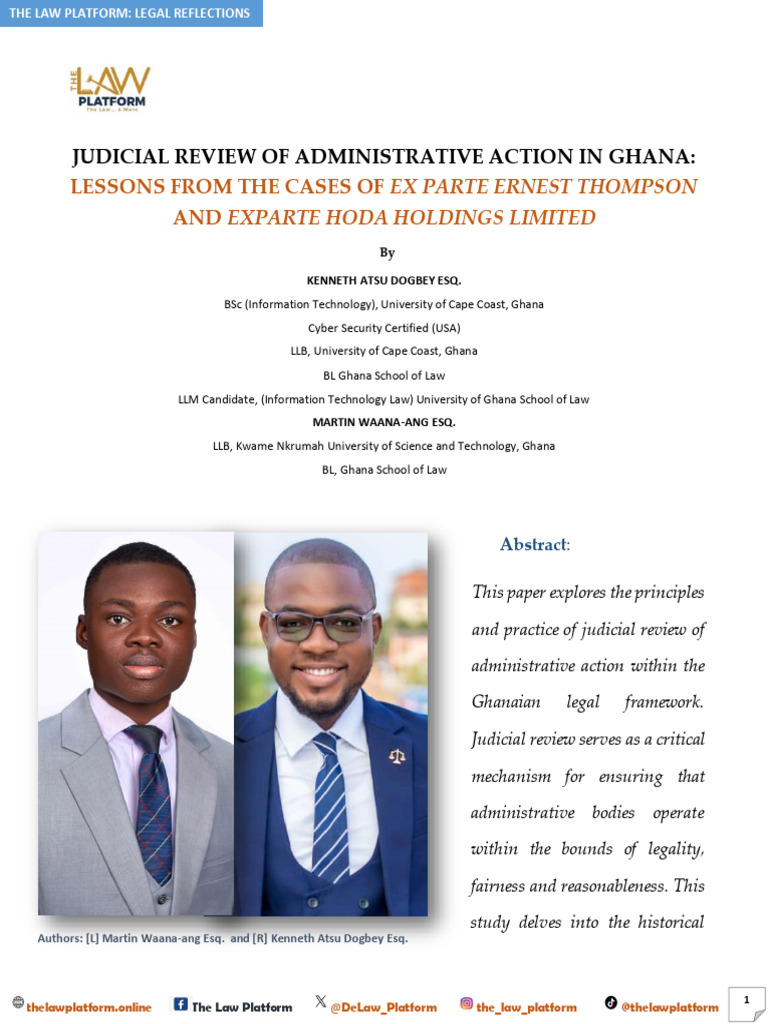 Martin & Dogbe - Judicial Review | PDF | Common Law | Jurisdiction