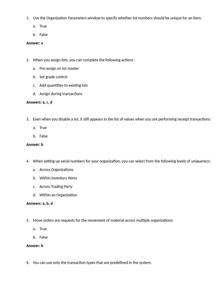 Inventory Quiz | PDF | Inventory | Economies