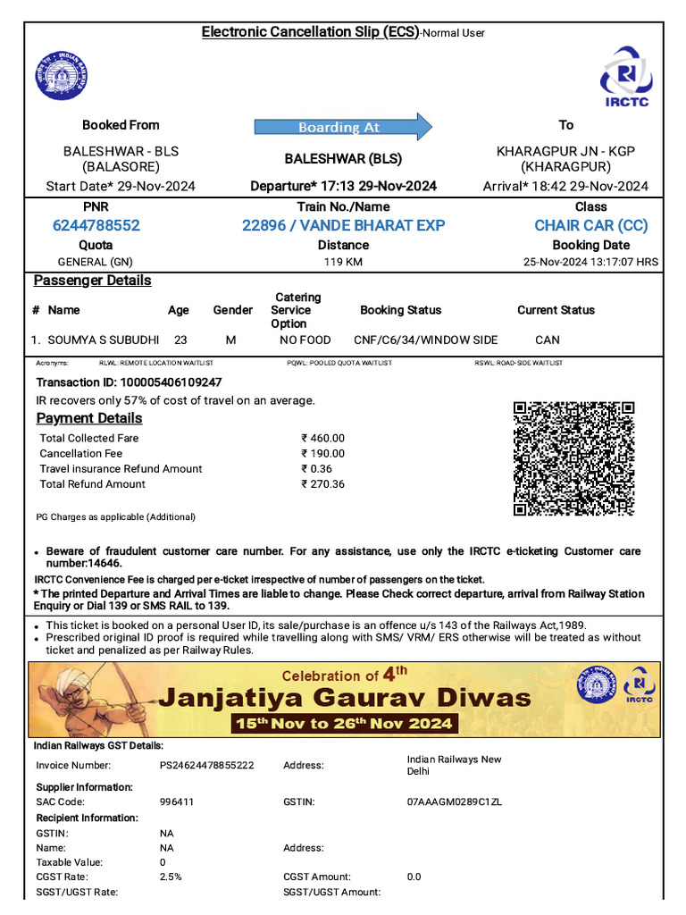 cancel ticket | PDF | Identity Document | Payments